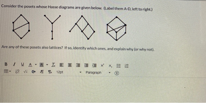 Solved Consider the posets whose Hasse diagrams are given | Chegg.com