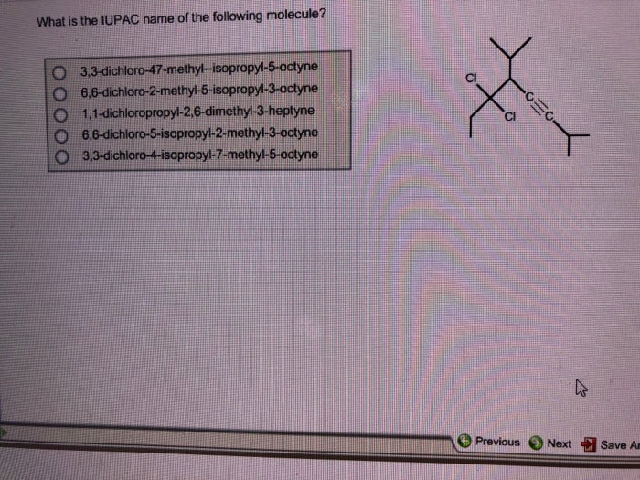 Solved What is the IUPAC name of the following molecule? 0 O | Chegg.com