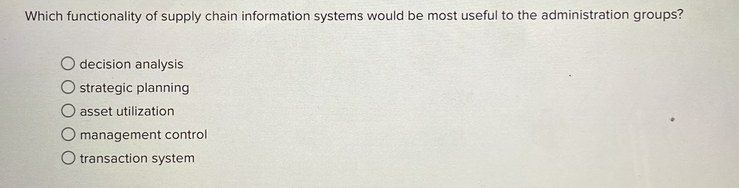 Solved Which functionality of supply chain information | Chegg.com