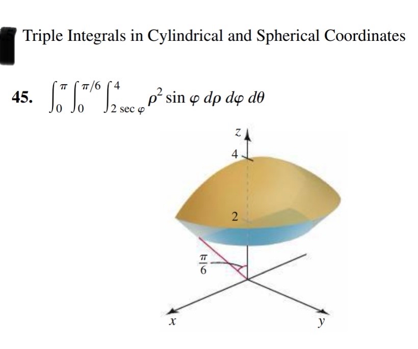 Solved Triple Integrals in Cylindrical and Spherical | Chegg.com