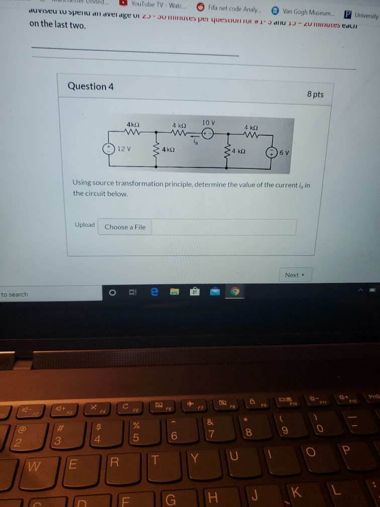 Solved using source transformation principle. determine the | Chegg.com