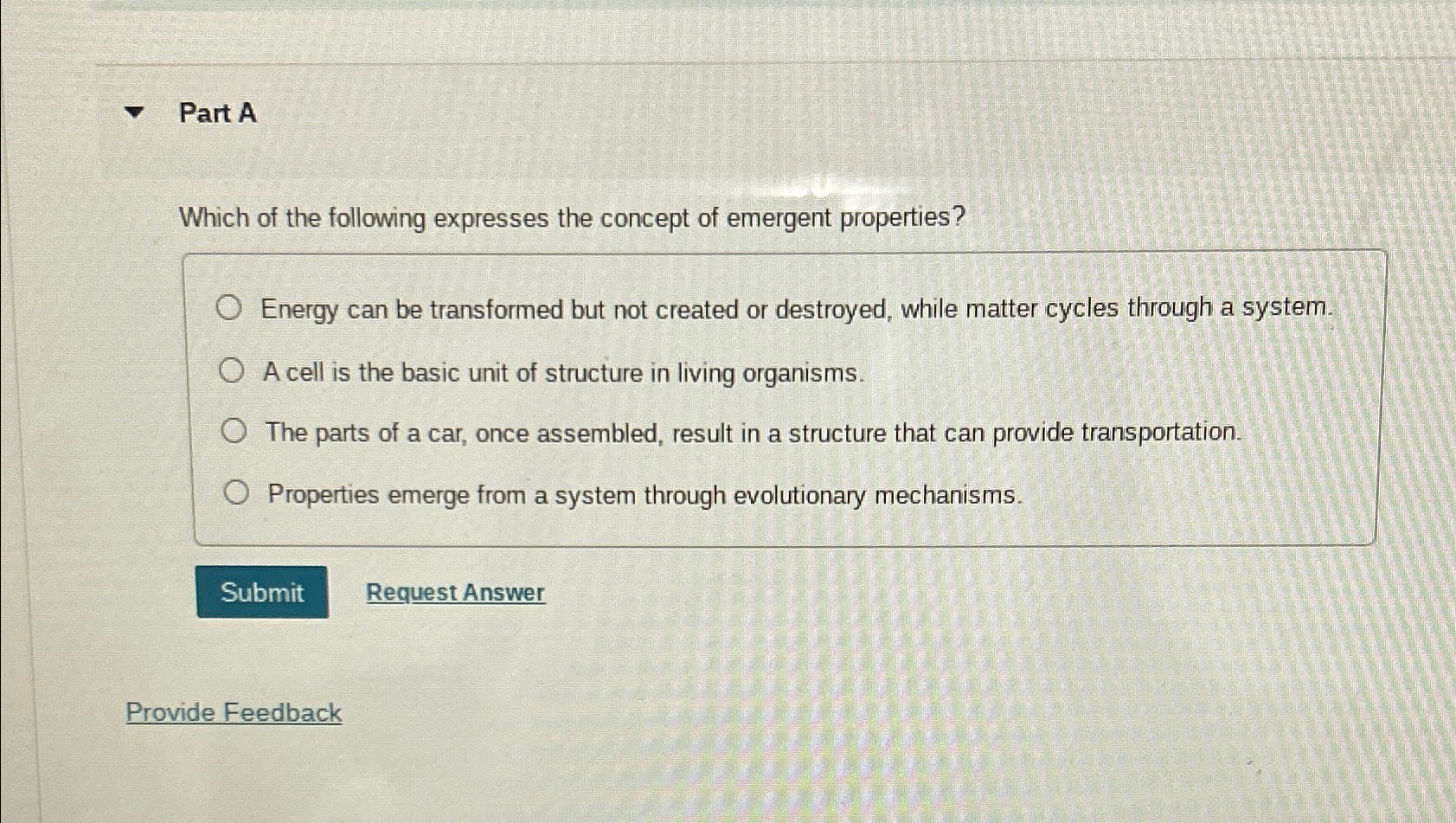 Solved Part AWhich of the following expresses the concept of | Chegg.com