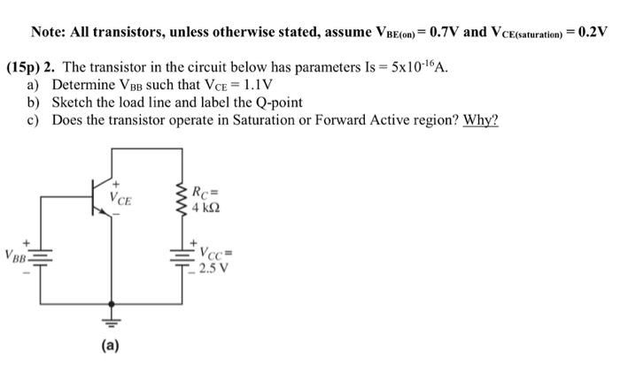 Solved Note: All transistors, unless otherwise stated, | Chegg.com