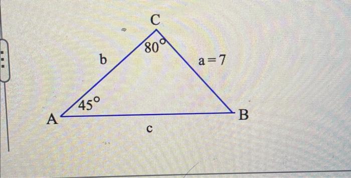 Solved solve the triangle | Chegg.com