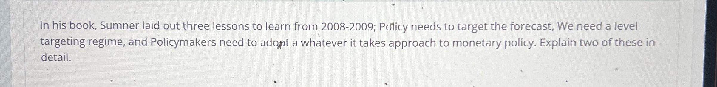 Solved In his book, Sumner laid out three lessons to learn | Chegg.com