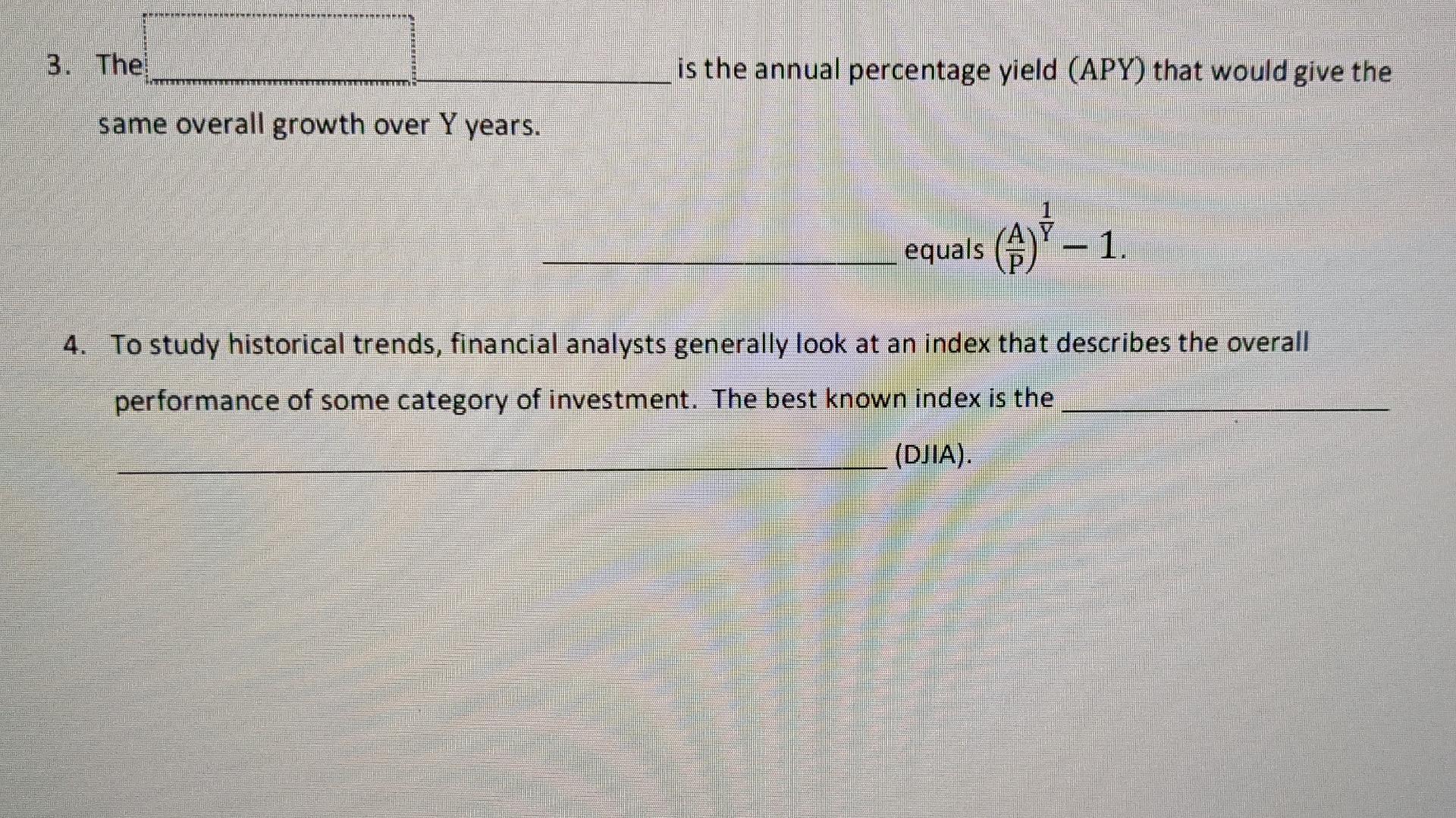 Solved 3. The is the annual percentage yield (APY) that | Chegg.com