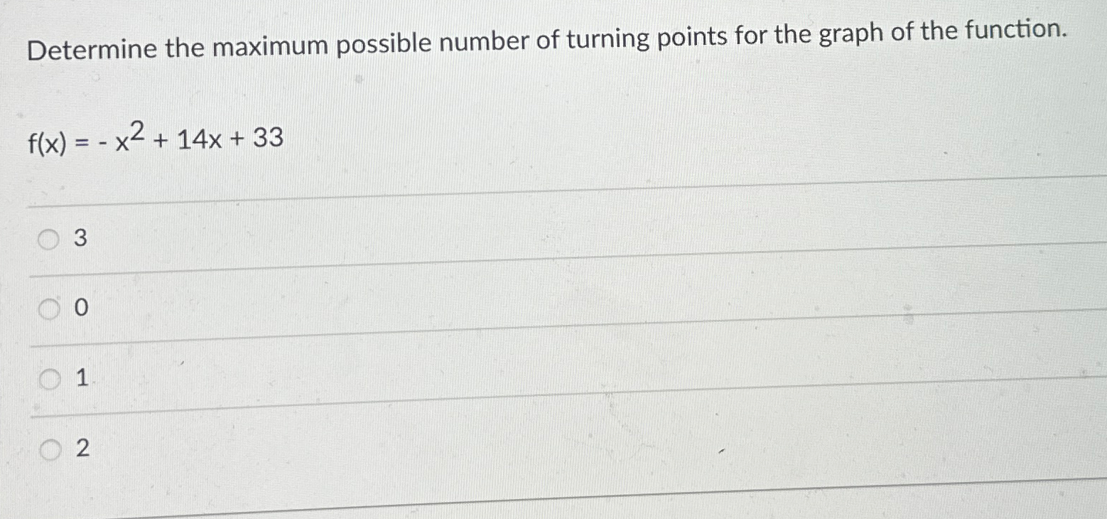 Solved Determine the maximum possible number of turning | Chegg.com