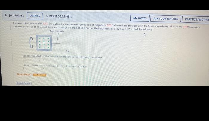 Solved resistance of 0.780n. If the coil is rotated through | Chegg.com