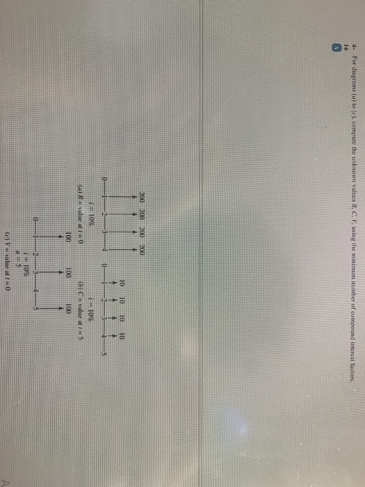 Solved 4- For diagrams (a) to (c), compute the unknown | Chegg.com