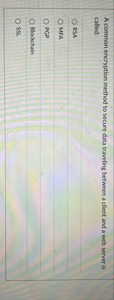 Solved A common encryption method to secure data traveling | Chegg.com