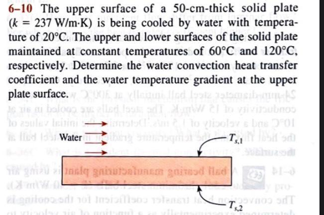 Solved 6-10 The upper surface of a 50−cm-thick solid plate | Chegg.com