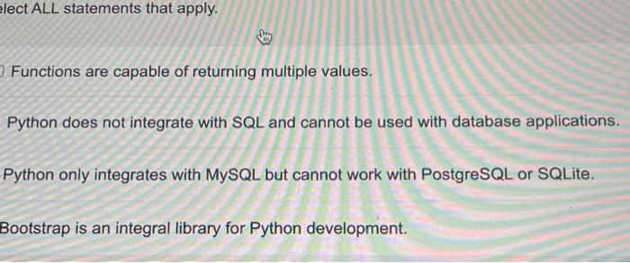 Solved Functions are capable of returning multiple values. | Chegg.com