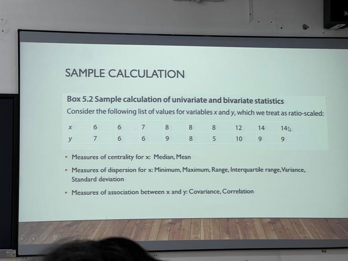 SAMPLE CALCULATION Box 5.2 Sample calculation of | Chegg.com