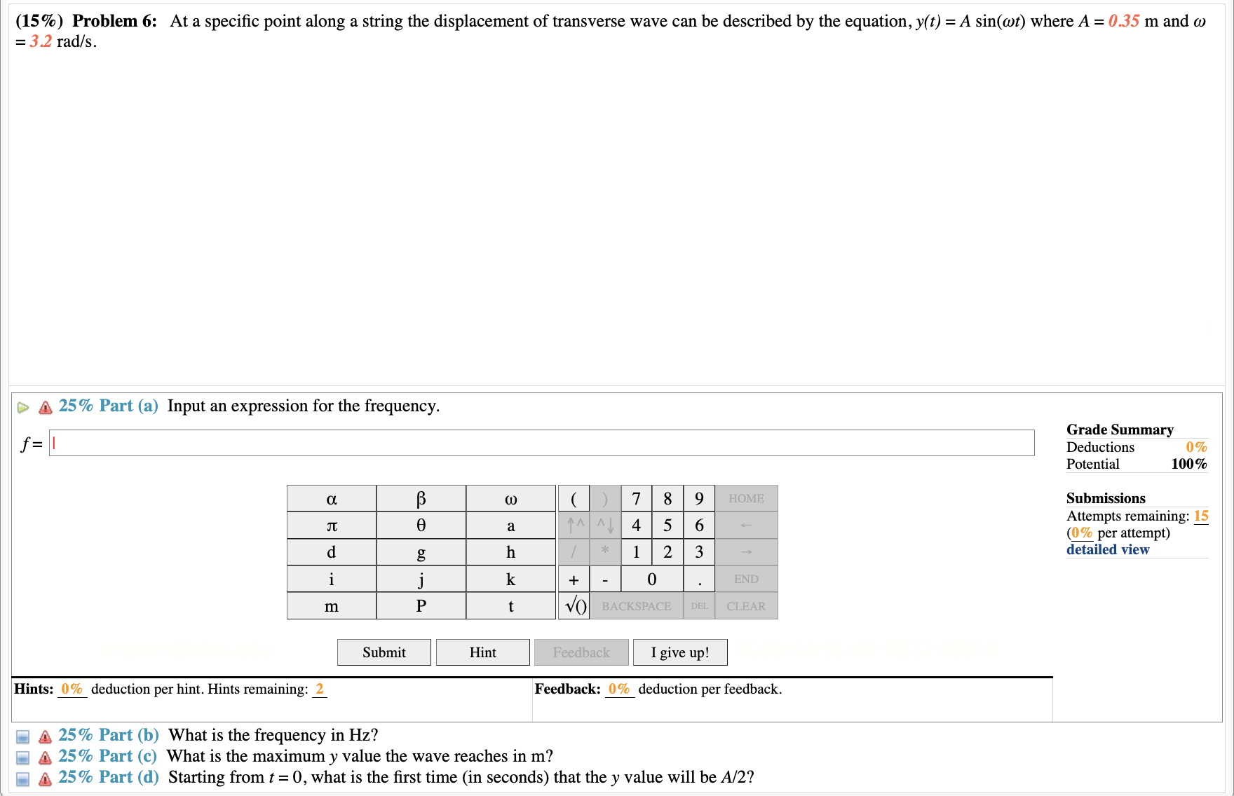 Solved Homework 8, ﻿Problem 6Please answer all parts | Chegg.com