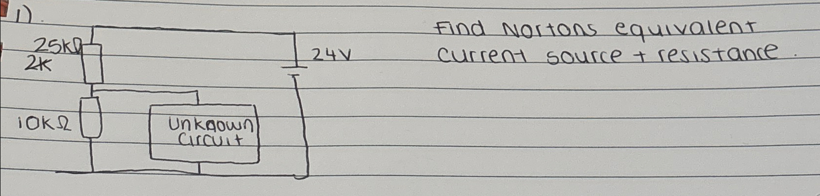 Solved .Find Nortons equivalent current source + | Chegg.com