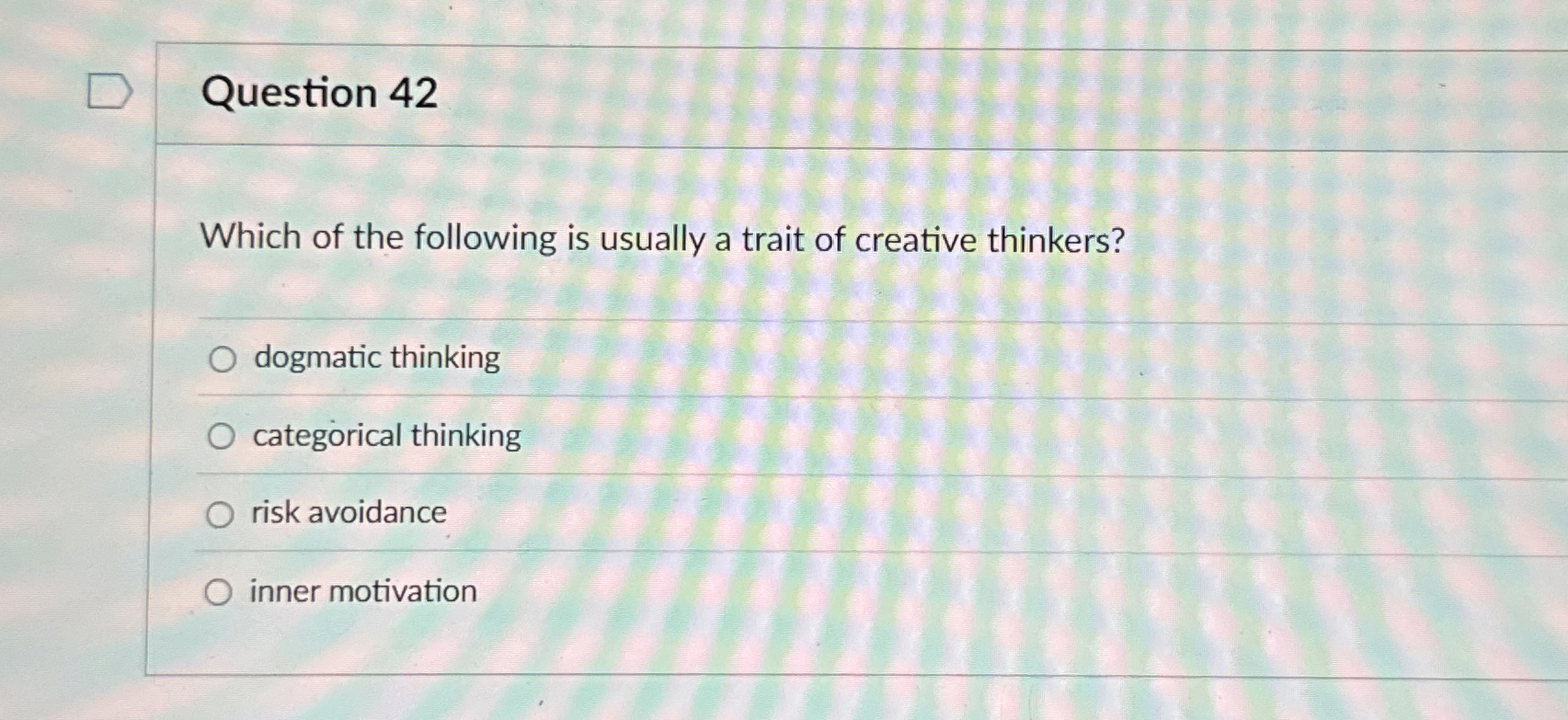 Solved Question 42Which of the following is usually a trait | Chegg.com