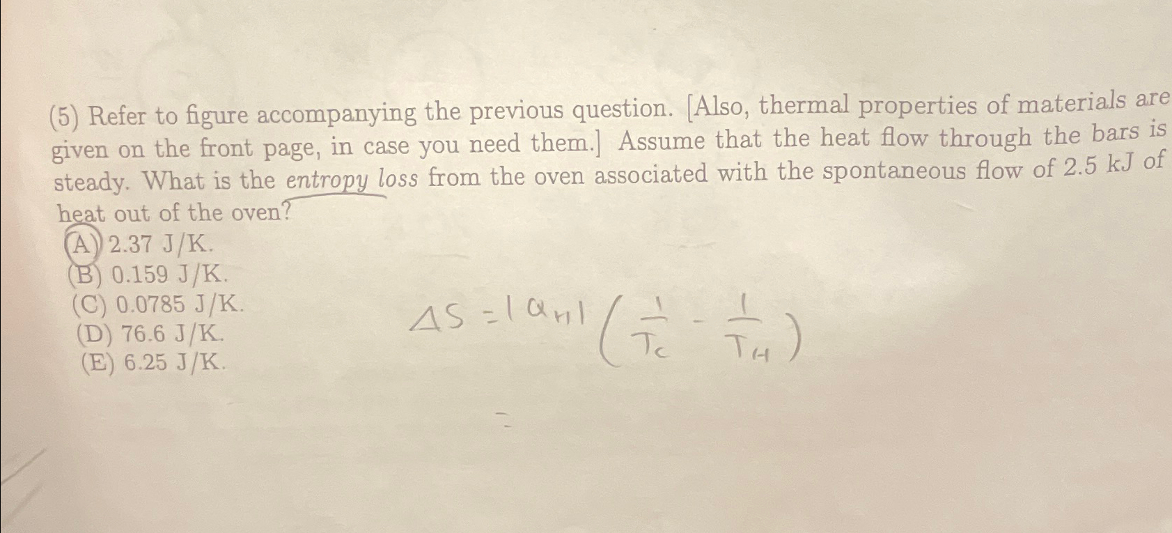 (5) Refer to figure accompanying the previous | Chegg.com