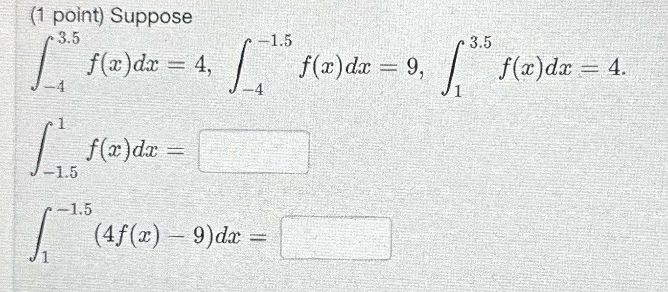 Solved (1 ﻿point) | Chegg.com