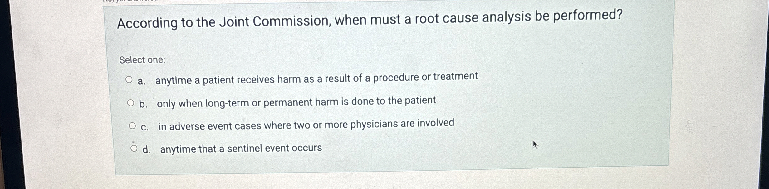 Solved According to the Joint Commission, when must a root | Chegg.com