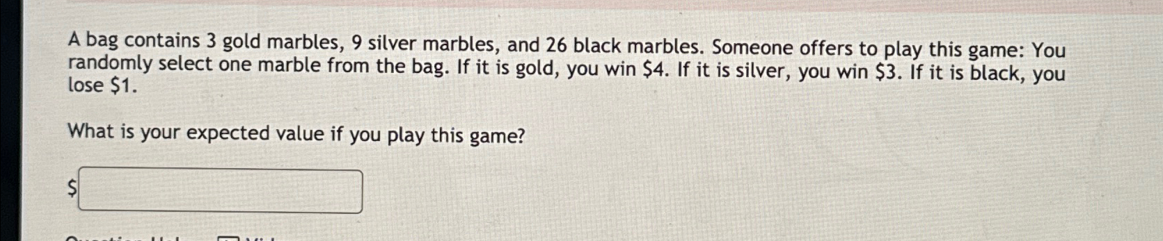 Solved A bag contains 3 ﻿gold marbles, 9 ﻿silver marbles, | Chegg.com