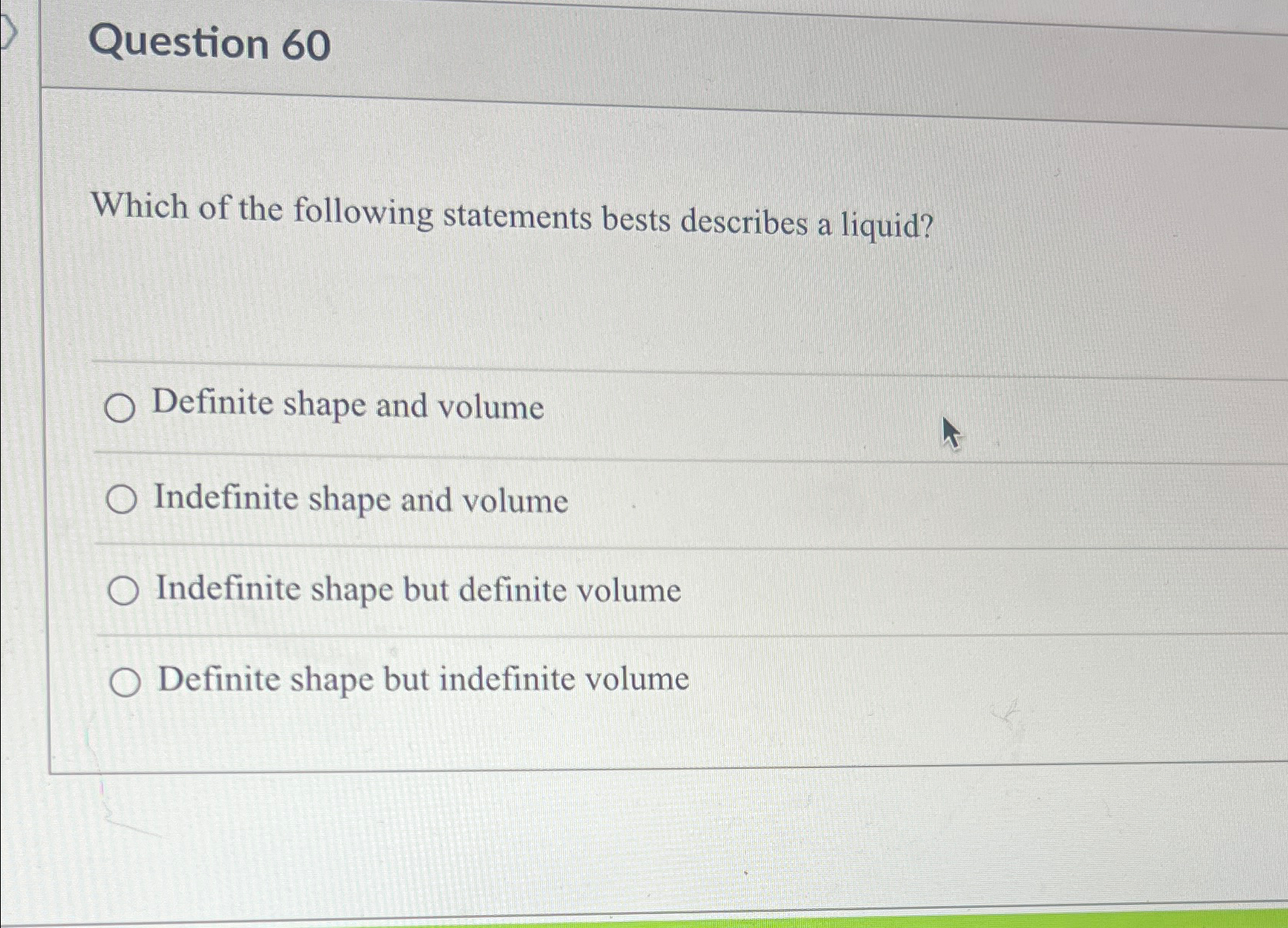 Solved Question 60Which of the following statements bests | Chegg.com