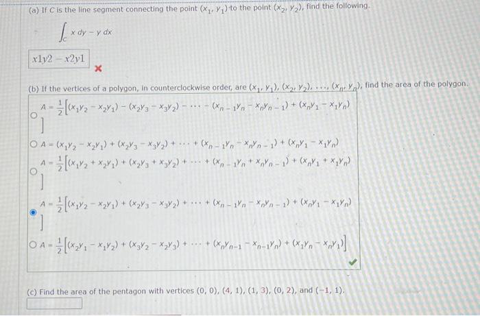 Solved (a) If C is the line segment connecting the point | Chegg.com