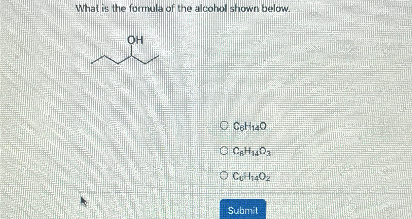 Solved What is the formula of the alcohol shown | Chegg.com