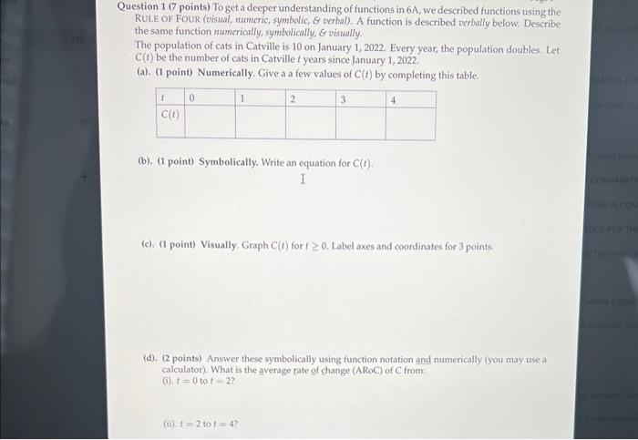 Solved Question 1 (7 points) To get a deeper understanding | Chegg.com