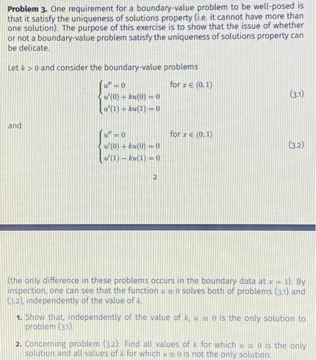 Solved Problem 3. One requirement for a boundary-value | Chegg.com