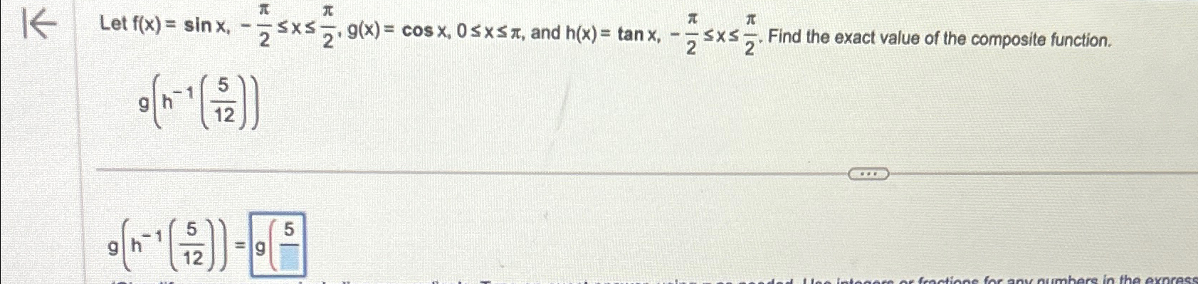 Solved Let f(x)=sinx,-π2≤x≤π2,g(x)=cosx,0≤x≤π, ﻿and | Chegg.com