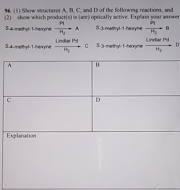 Solved (1) ﻿Show structures A, ﻿B, ﻿C, ﻿and D of the | Chegg.com