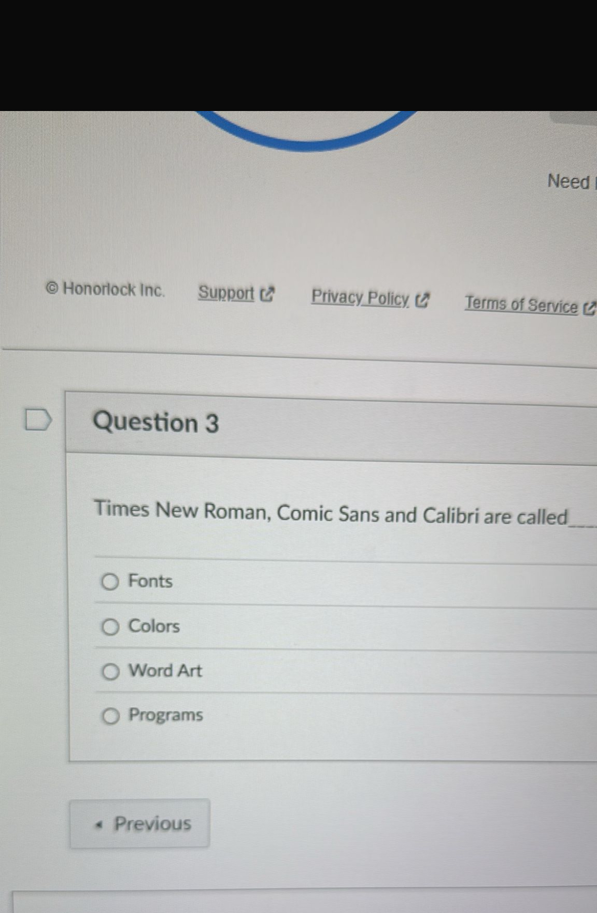 Solved Question 3Times New Roman, Comic Sans and Calibri are | Chegg.com