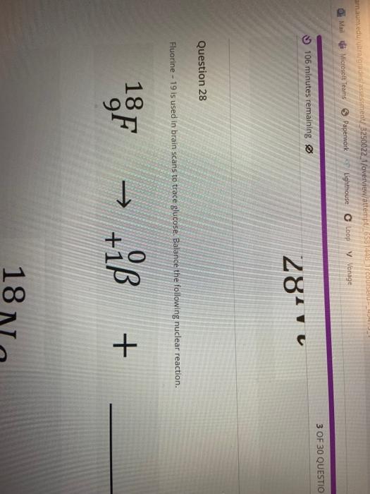 Solved 3 OF 30 QUESTIONS REMAINING 106 minutes remaining ∅ | Chegg.com