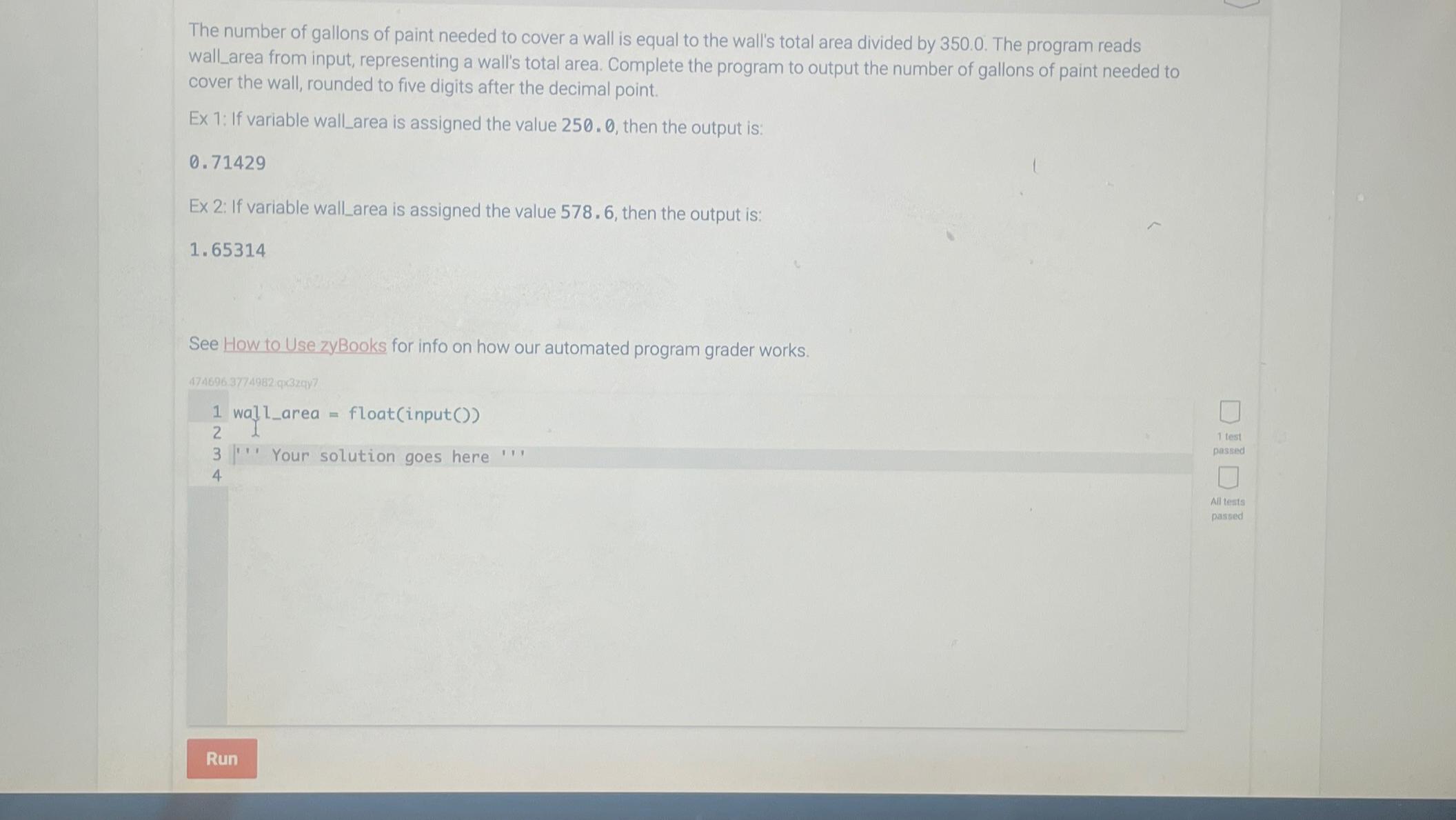 Solved The number of gallons of paint needed to cover a wall | Chegg.com