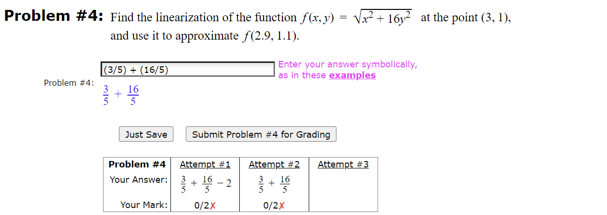 Solved Problem #4: Find the linearization of the function | Chegg.com