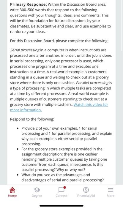 Solved Primary Response: Within the Discussion Board area, | Chegg.com
