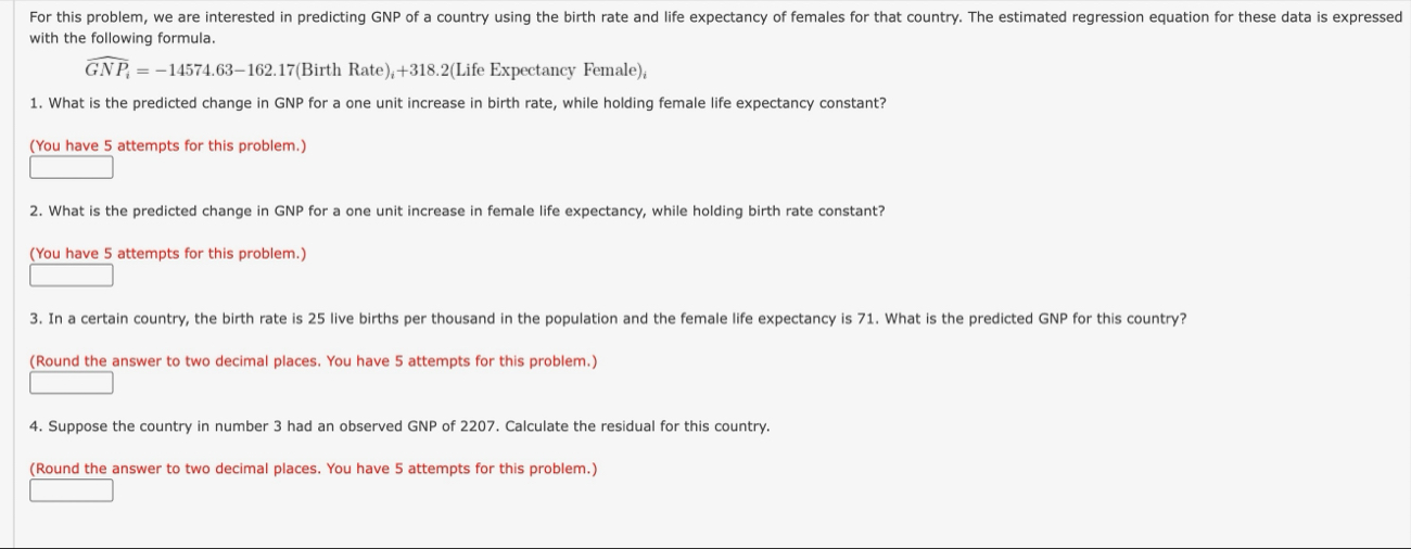 Solved For this problem, we are interested in predicting GNP | Chegg.com