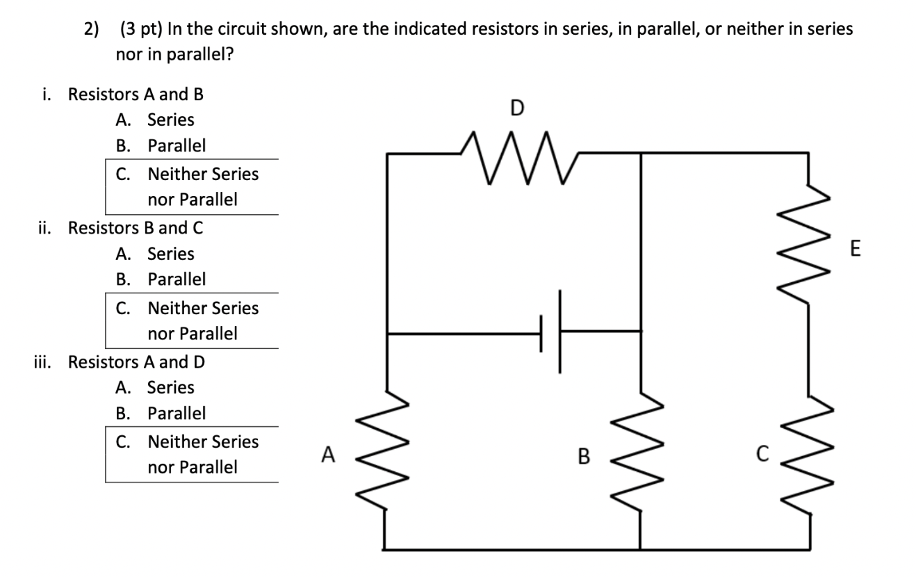Solved (3 ﻿pt) ﻿In the circuit shown, are the indicated | Chegg.com