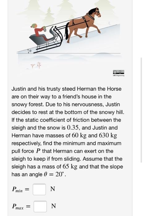 Solved ye Justin and his trusty steed Herman the Horse are | Chegg.com