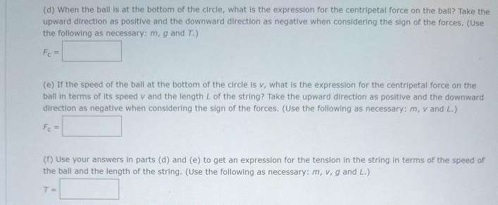 Solved Consider a ball on a fixed-length string being | Chegg.com