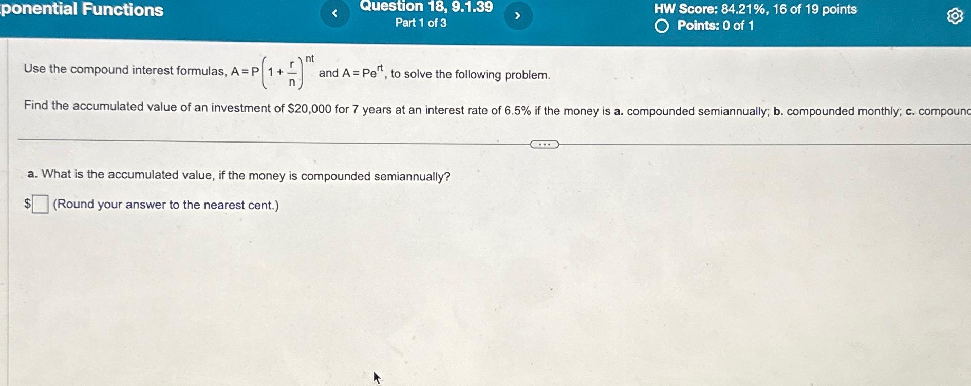 Solved ponential FunctionsQuestion 18, 9.1.39HW Score: | Chegg.com