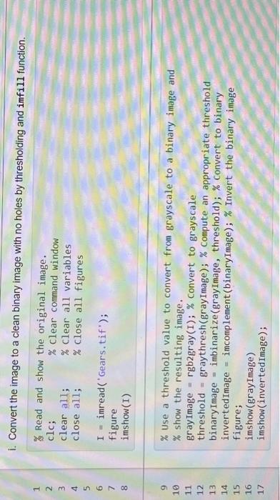 Solved ii. Use the bwlabel command to generate a labeled | Chegg.com