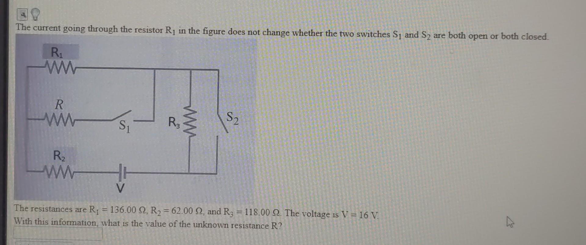 Solved The current going through the resistor R¡ in the | Chegg.com