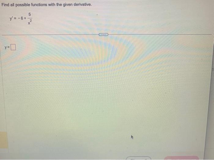 Solved Find all possible functions with the given | Chegg.com
