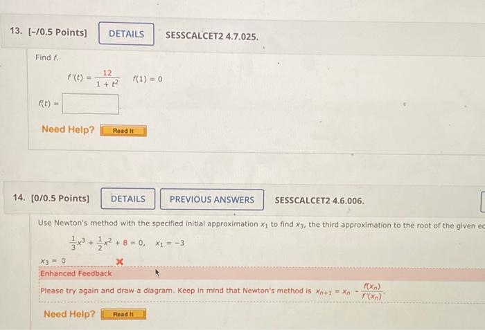 Solved 13. [-/0.5 Points) DETAILS SESSCALCET2 4.7.025. Findf | Chegg.com Solved 13. [-/0.5 Points) DETAILS SESSCALCET2 4.7.025. Findf | Chegg.com