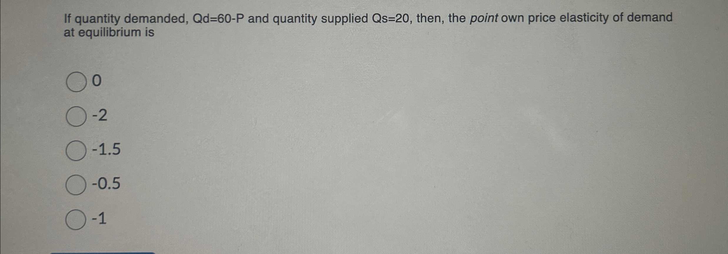 Solved If quantity demanded, Qd=60-P ﻿and quantity supplied | Chegg.com