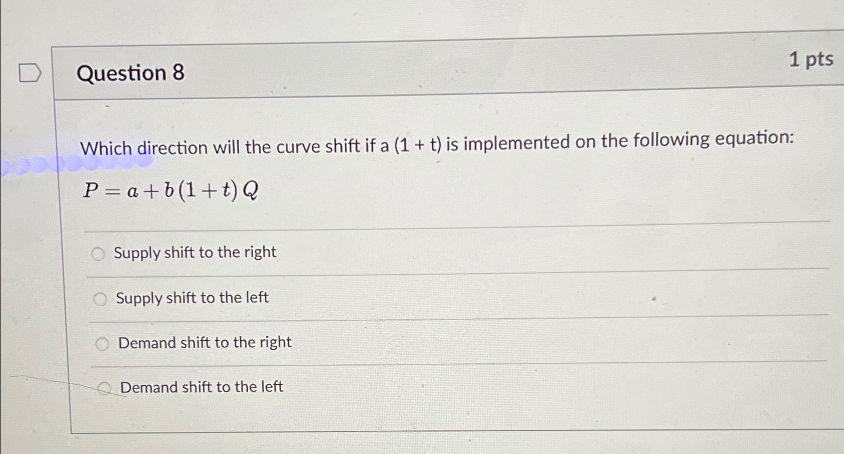 Solved Question 81 ﻿ptsWhich direction will the curve shift | Chegg.com