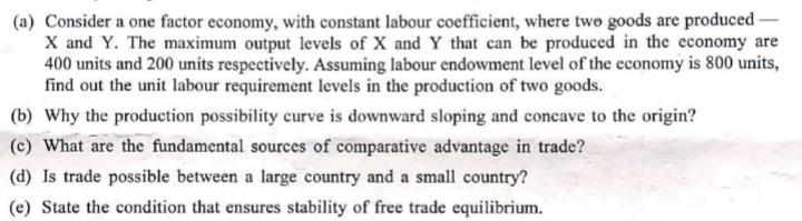 Solved (a) ﻿Consider a one factor economy, with constant | Chegg.com