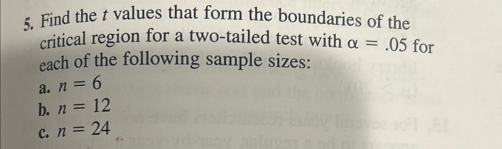Solved Find the t ﻿values that form the boundaries of the | Chegg.com