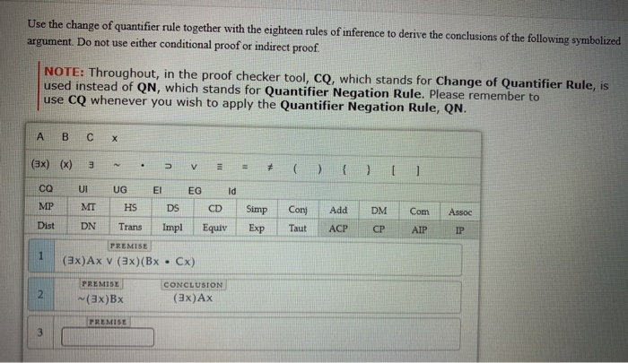 Solved Use the change of quantifier rule together with the | Chegg.com